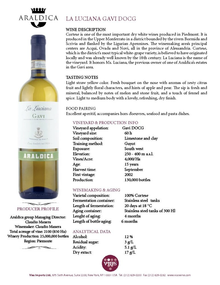 Araldica_LaLuciana_NewLabel - Vias Imports